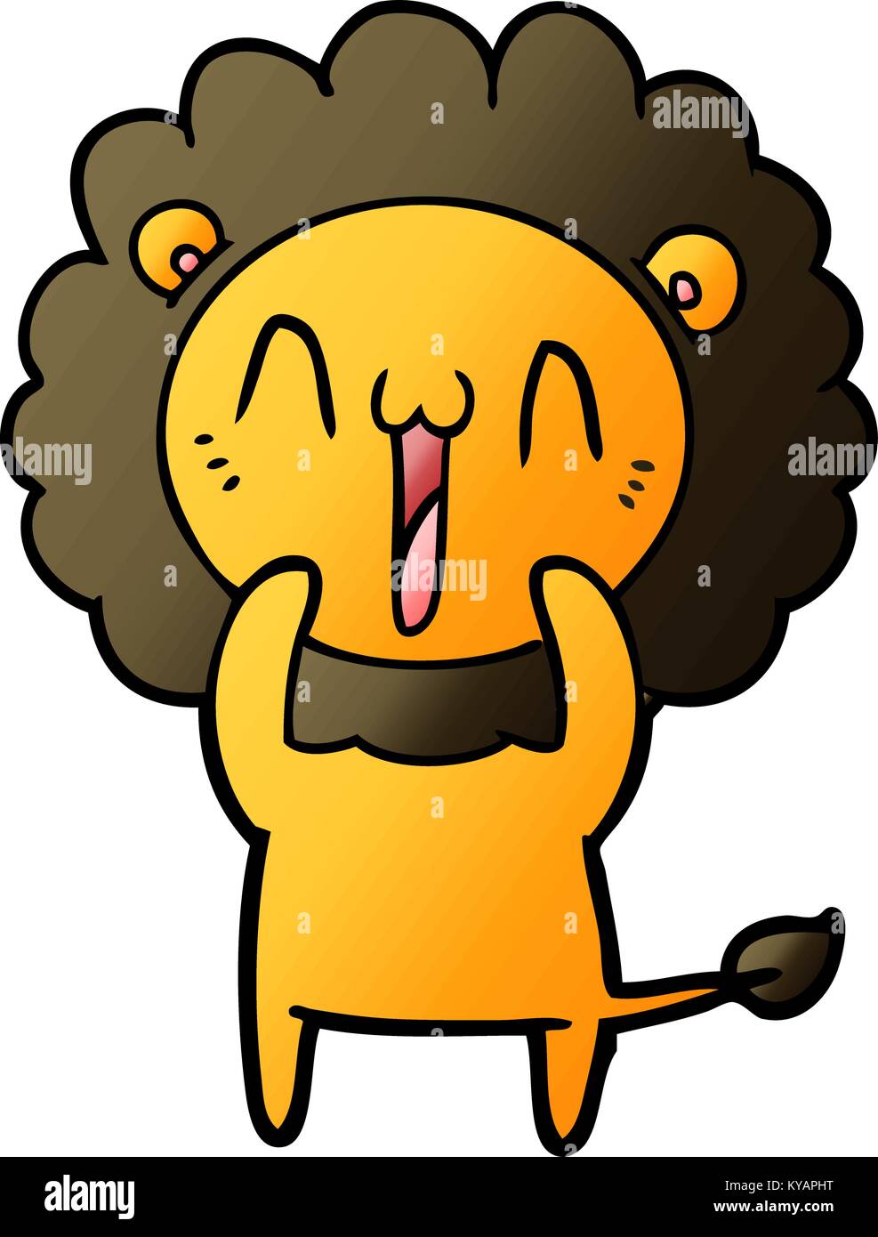 happy cartoon lion Stock Vector Image & Art - Alamy
