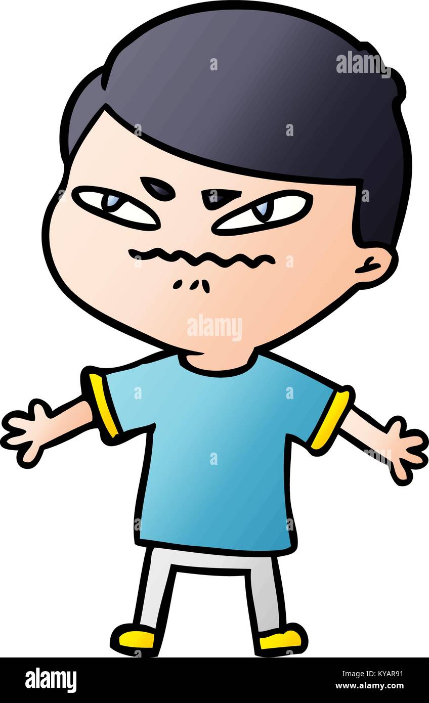 cartoon exasperated man Stock Vector Image & Art - Alamy