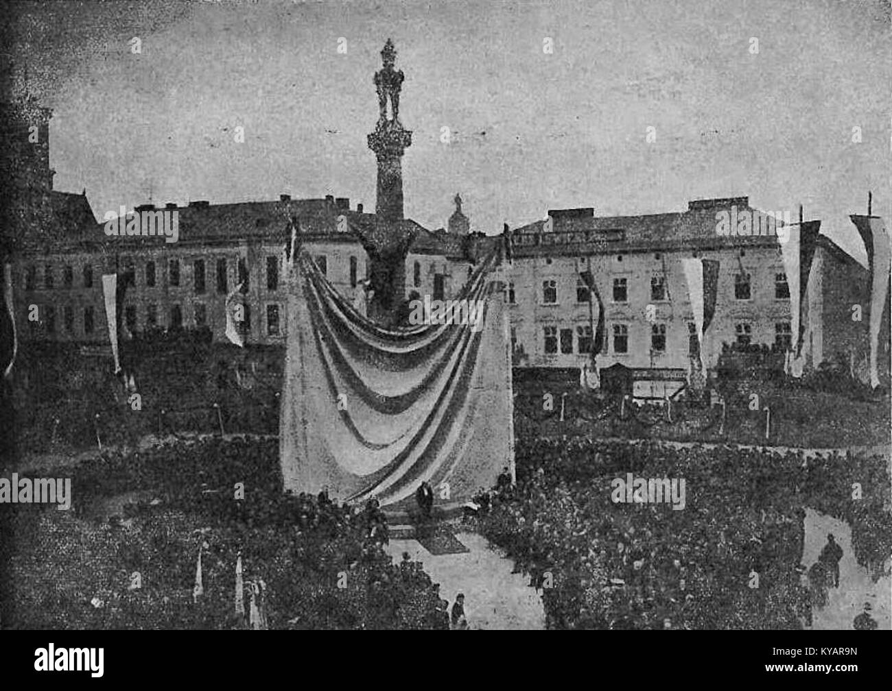 The unveiling of the Adam Mickiewicz Monument in Lviv in 1904, designed ...