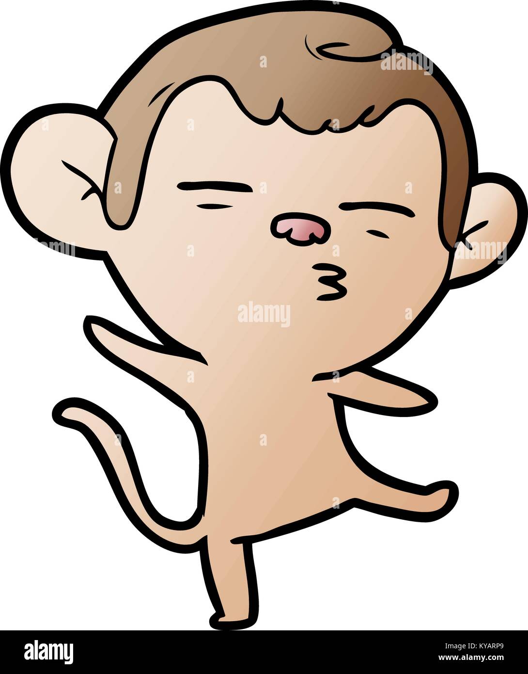 cartoon suspicious monkey Stock Vector Image & Art - Alamy
