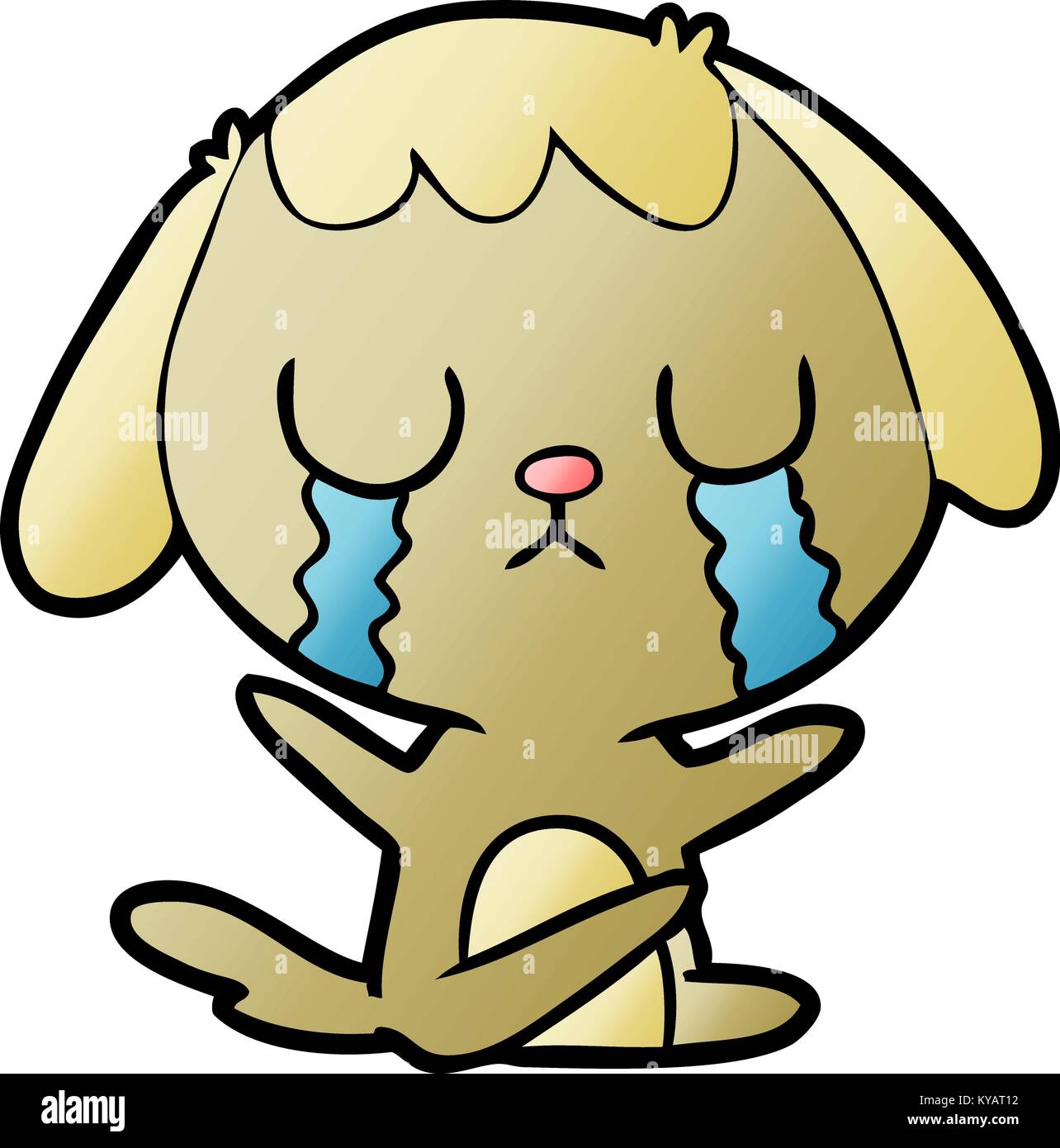 cute cartoon dog crying Stock Vector Image & Art - Alamy