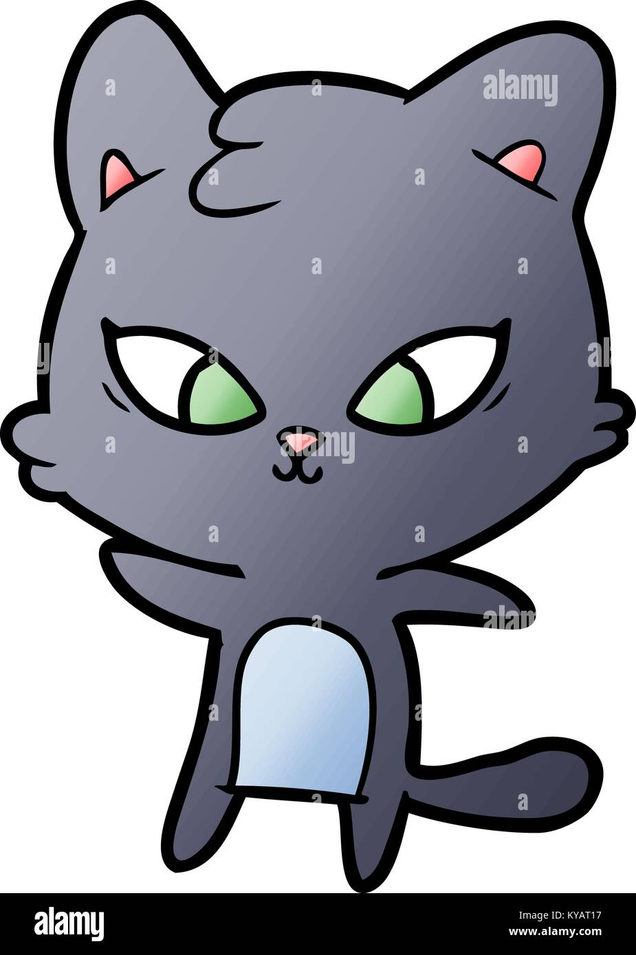 cute cartoon cat Stock Vector Image & Art - Alamy