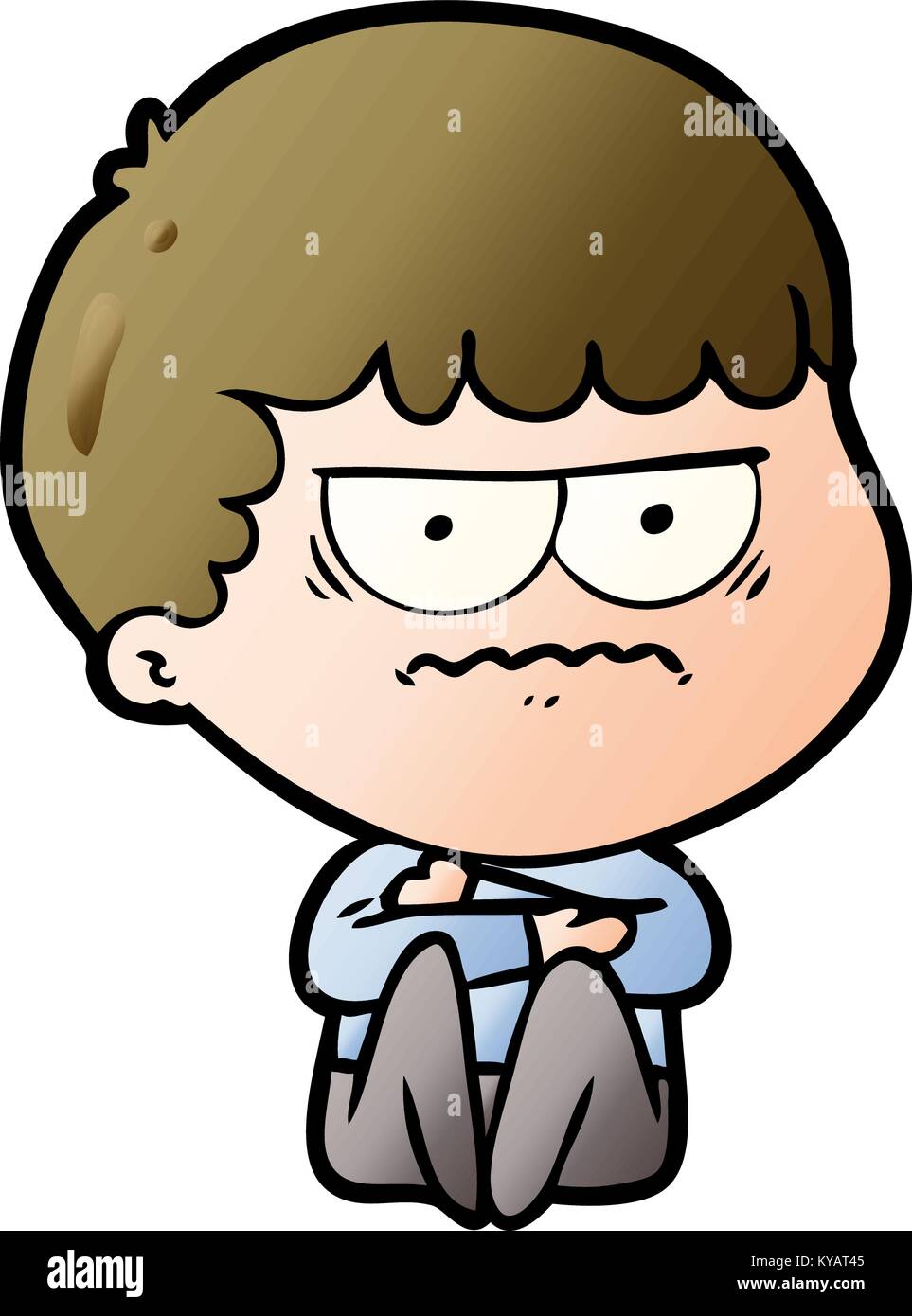 cartoon annoyed man Stock Vector Image & Art - Alamy
