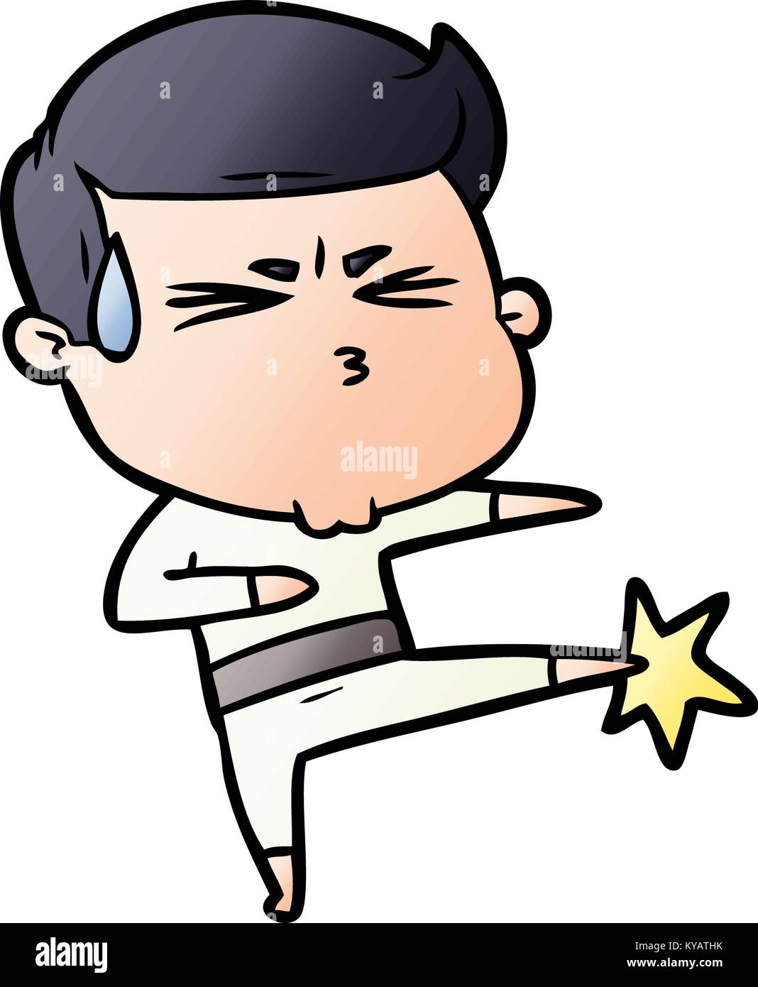 cartoon man sweating Stock Vector Image & Art - Alamy