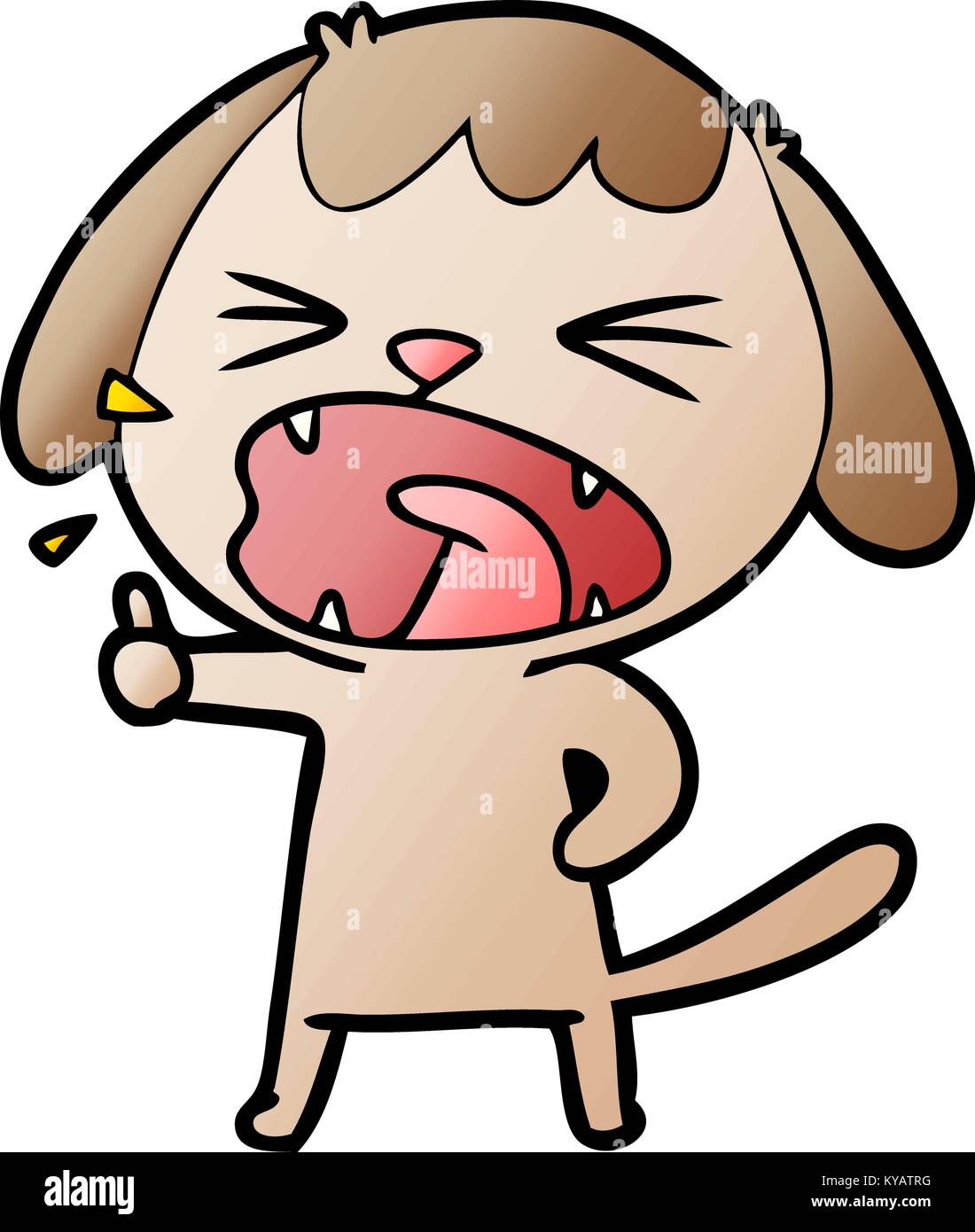 cute cartoon dog barking Stock Vector Image & Art - Alamy