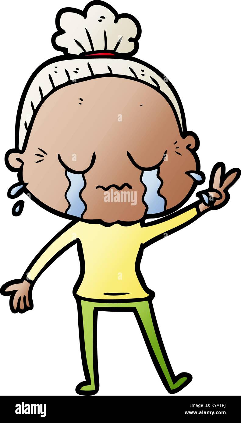 Elderly woman sad on Stock Vector Images - Alamy