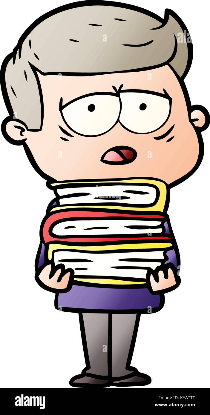 cartoon tired man Stock Vector Image & Art - Alamy