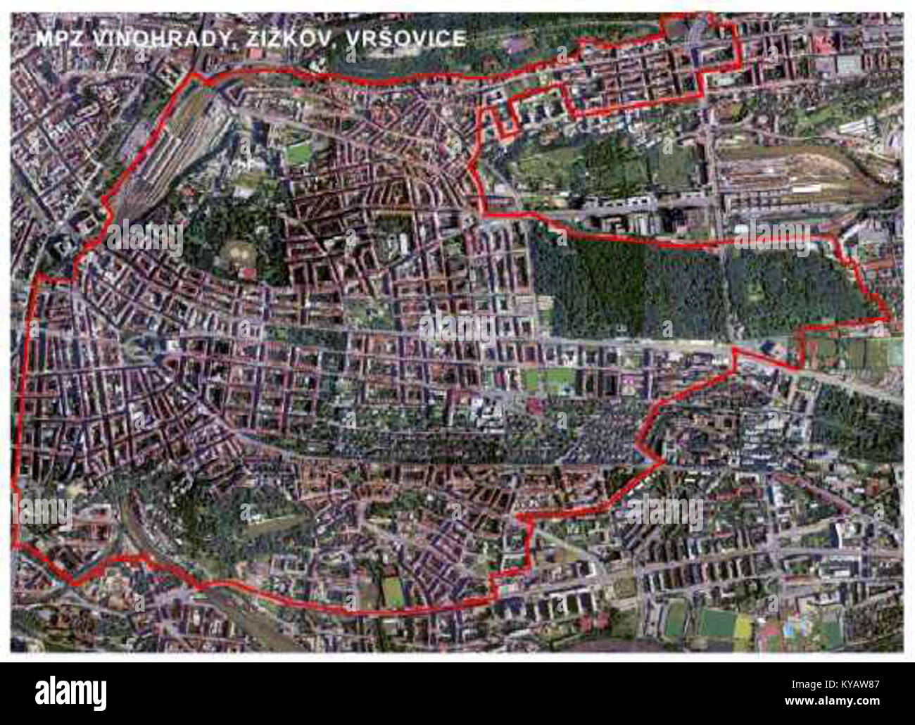 This map illustrates the historical preservation zones of Vinohrady ...