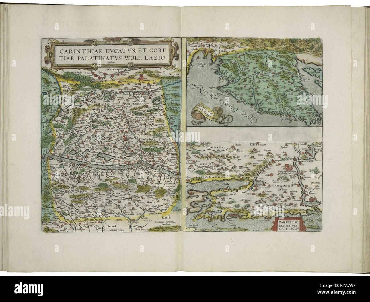 A set of historical maps by Abraham Ortelius depicting the Duchy of ...