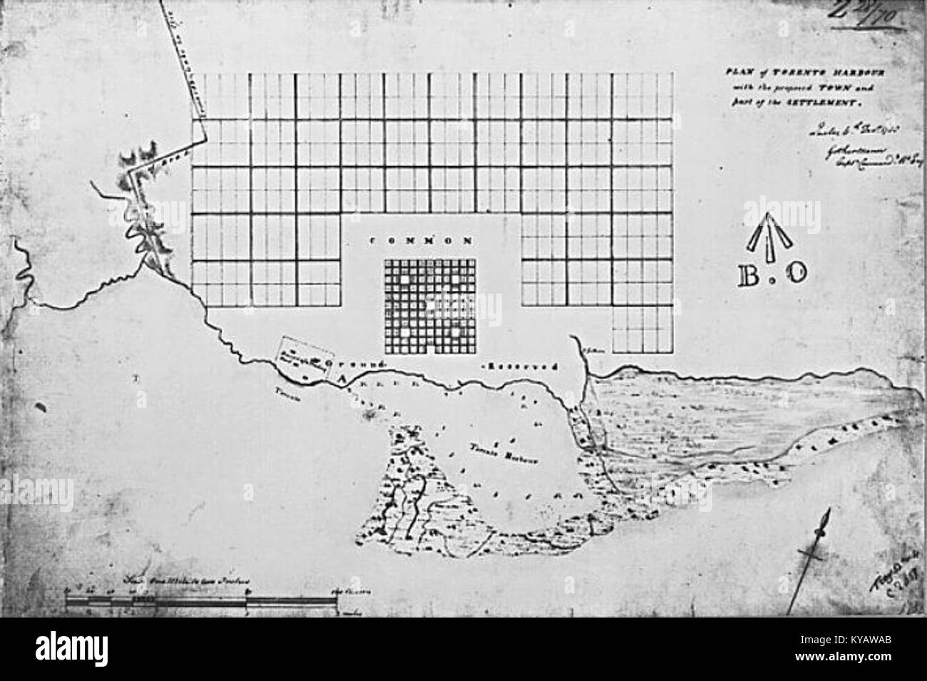 This 1788 map of Old York, now Toronto, provides a historical ...