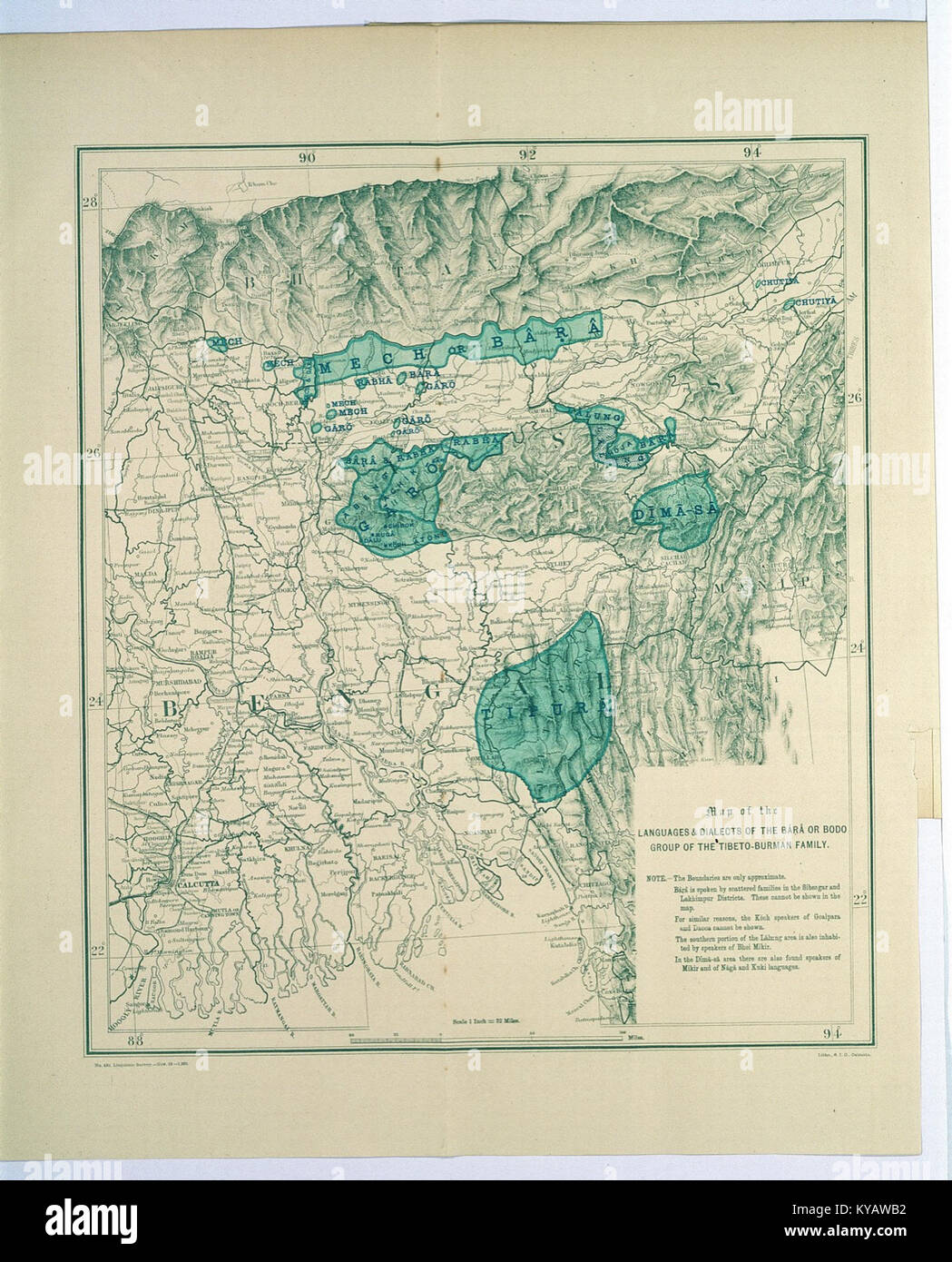 Map of the Languages and Dialects of the Bârâ or Bodo Group of the ...