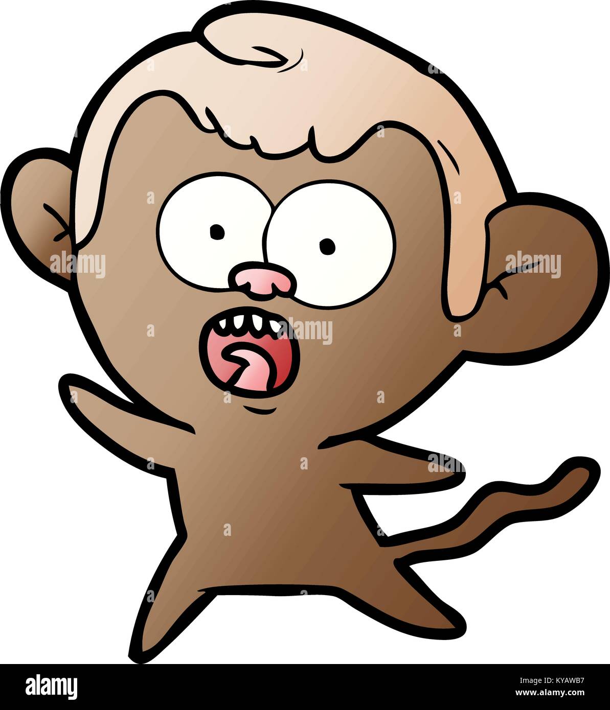 cartoon shocked monkey Stock Vector Image & Art - Alamy