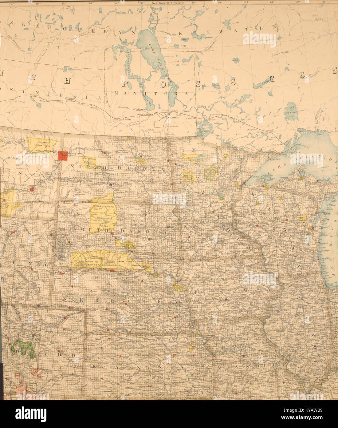 Map of the U. S. and Territories…North Central (NYPL b18036847-psnypl ...