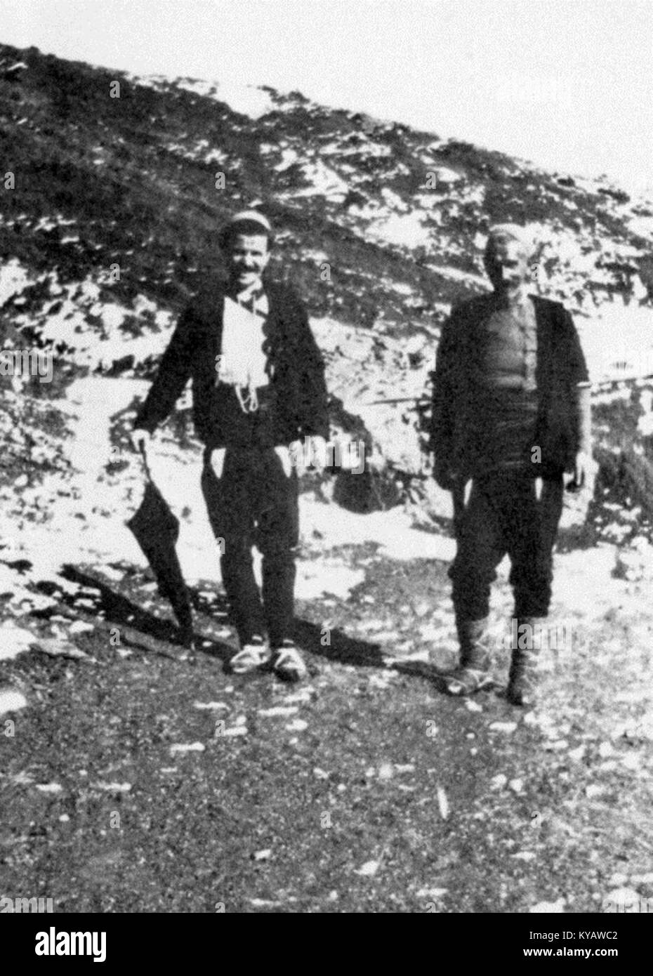 This image depicts Albanian people in Upper Reka near Dibra, Macedonia ...