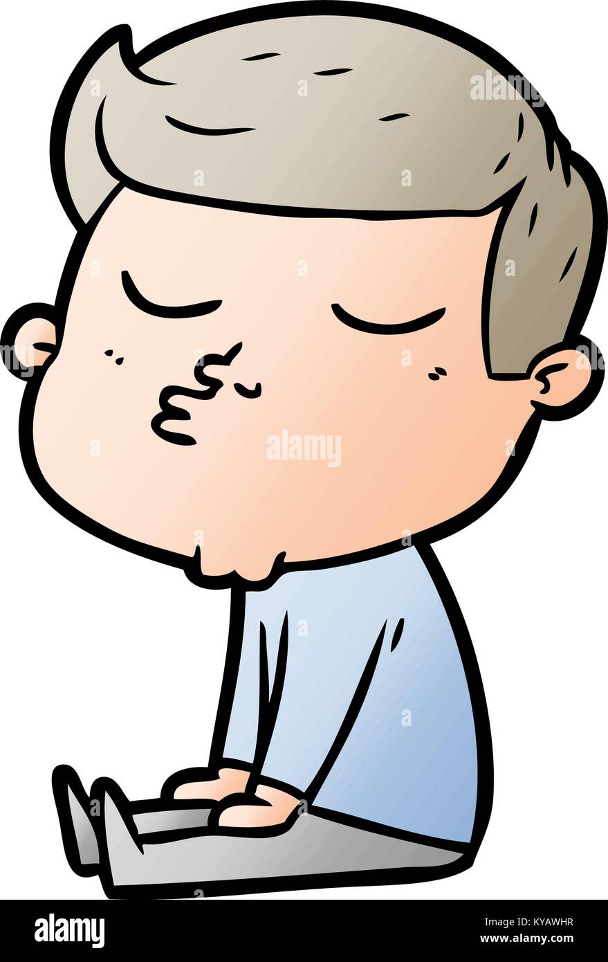 cartoon model guy pouting Stock Vector Image & Art - Alamy