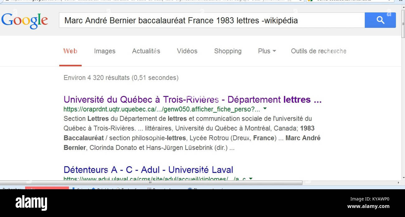 Marc André Bernier bac 1983 France Stock Photo - Alamy