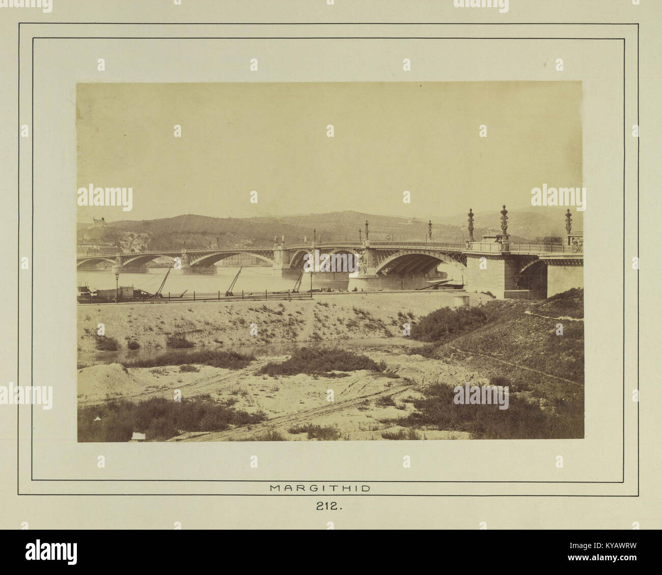 This photograph shows the Margit Bridge on the Pest side of Budapest ...