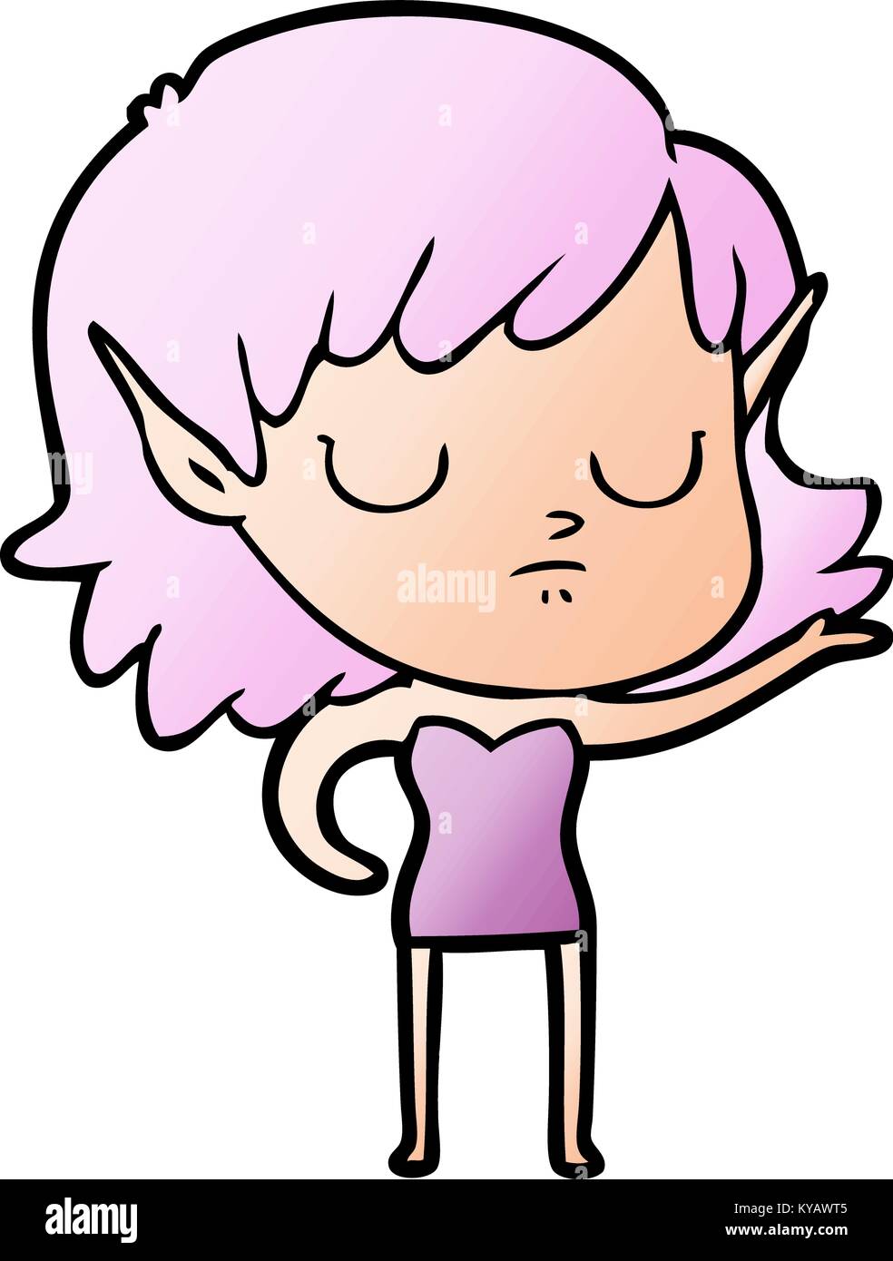 cartoon elf girl Stock Vector Image & Art - Alamy
