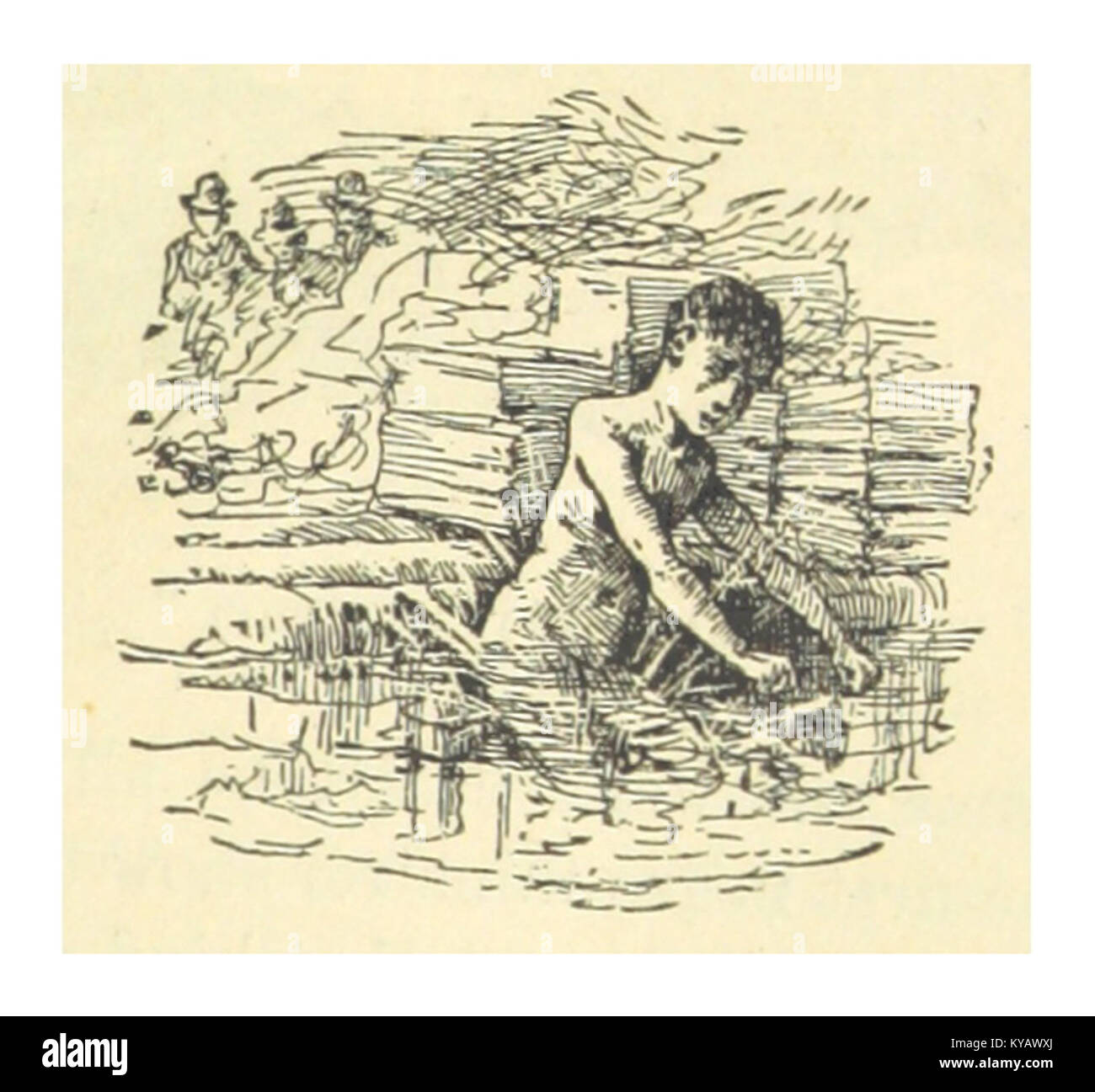 MARK TWAIN(1883) p067 - OVERBOARD Stock Photo - Alamy