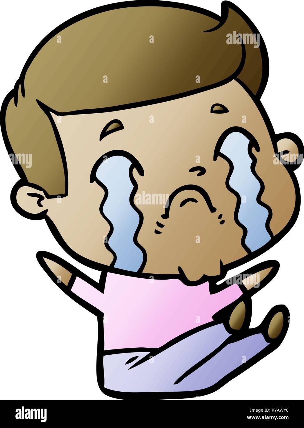 cartoon man crying Stock Vector Image & Art - Alamy