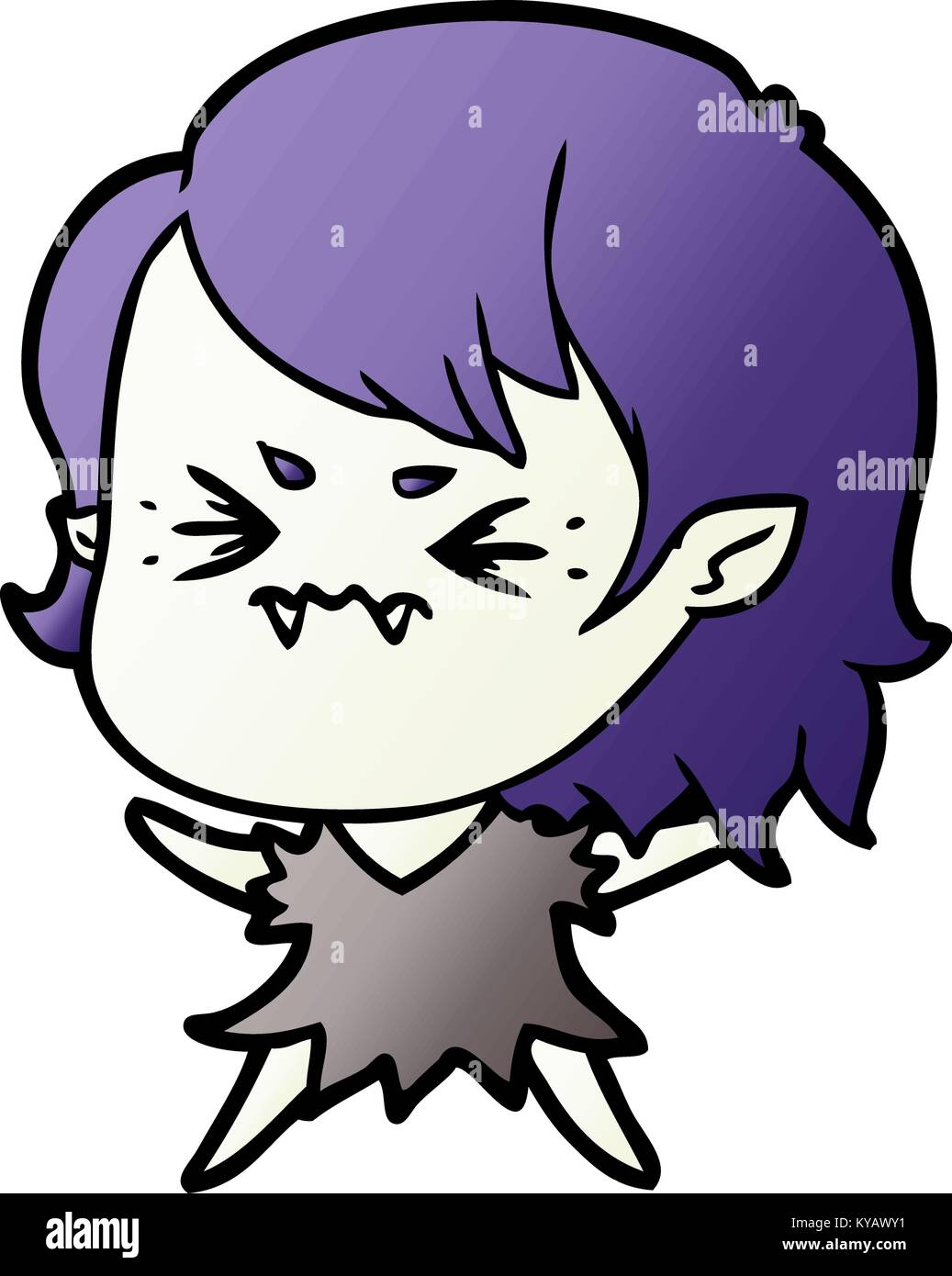 annoyed cartoon vampire girl Stock Vector Image & Art - Alamy