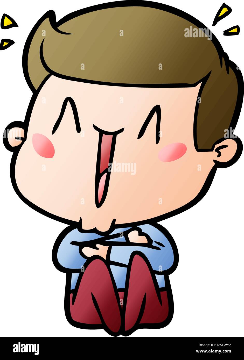 cartoon happy man Stock Vector Image & Art - Alamy