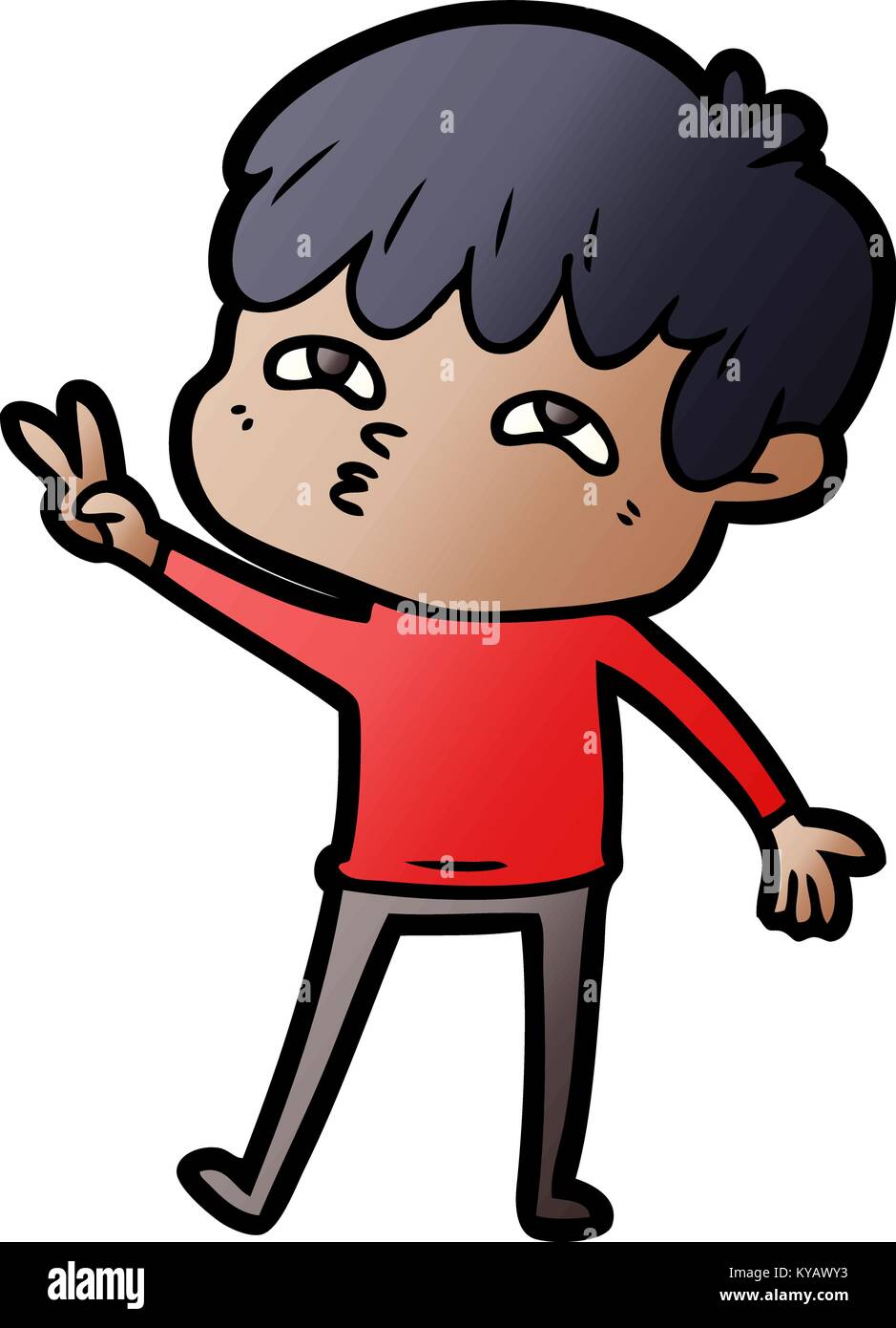 cartoon curious man Stock Vector Image & Art - Alamy