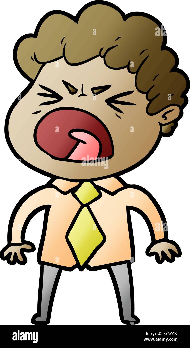 cartoon furious man Stock Vector Image & Art - Alamy