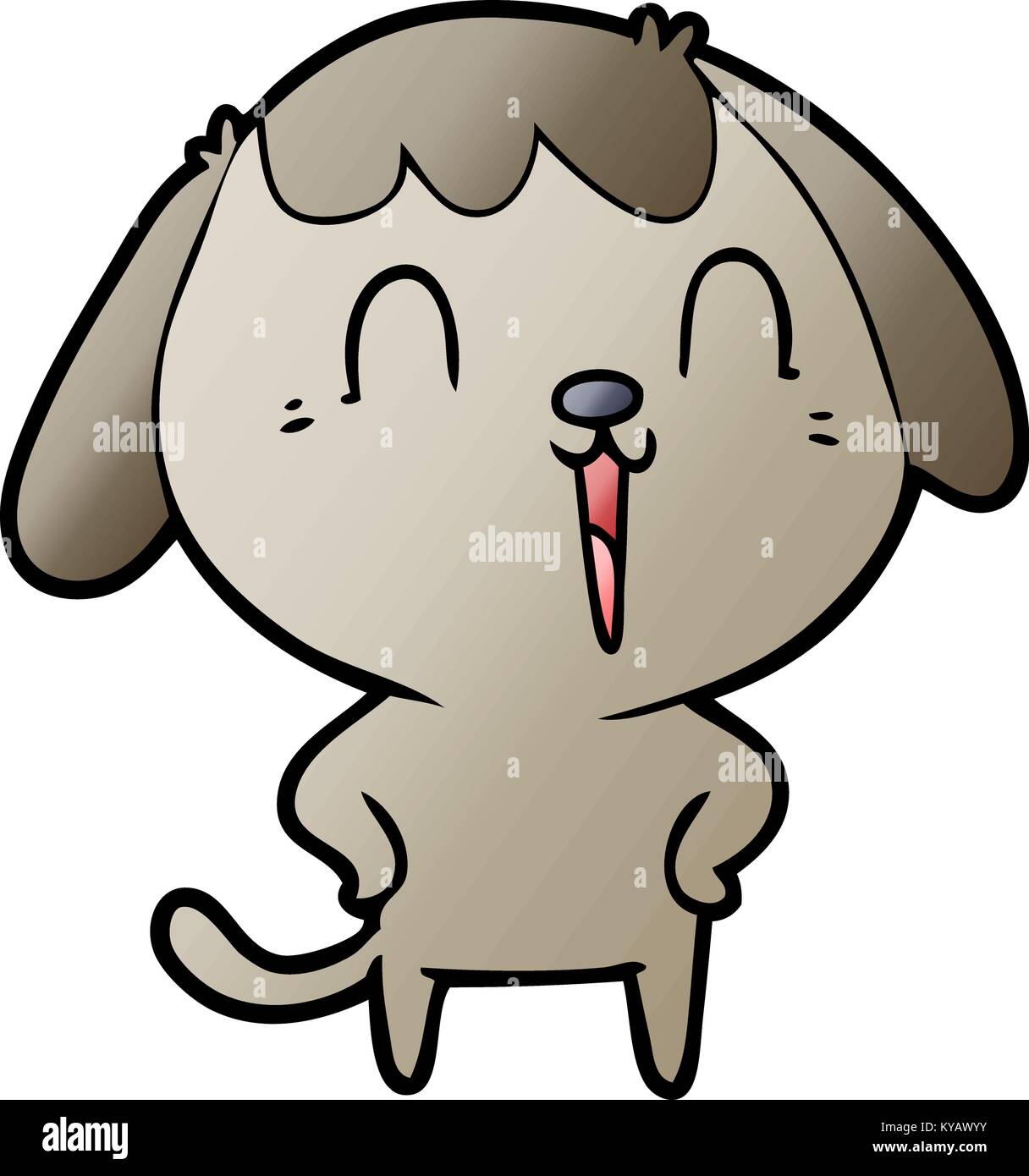 cartoon happy dog Stock Vector Image & Art - Alamy