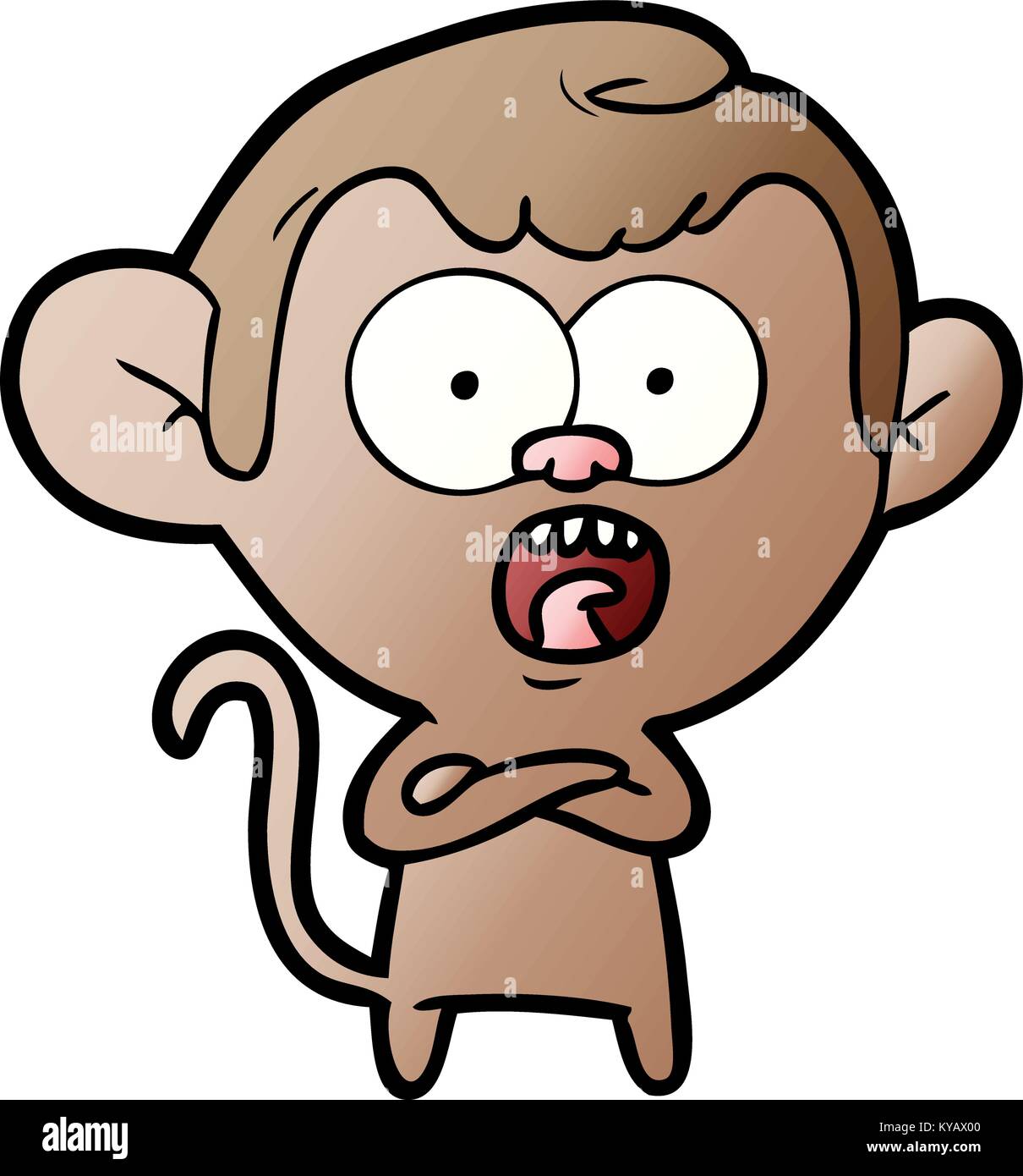 cartoon shocked monkey Stock Vector Image & Art - Alamy