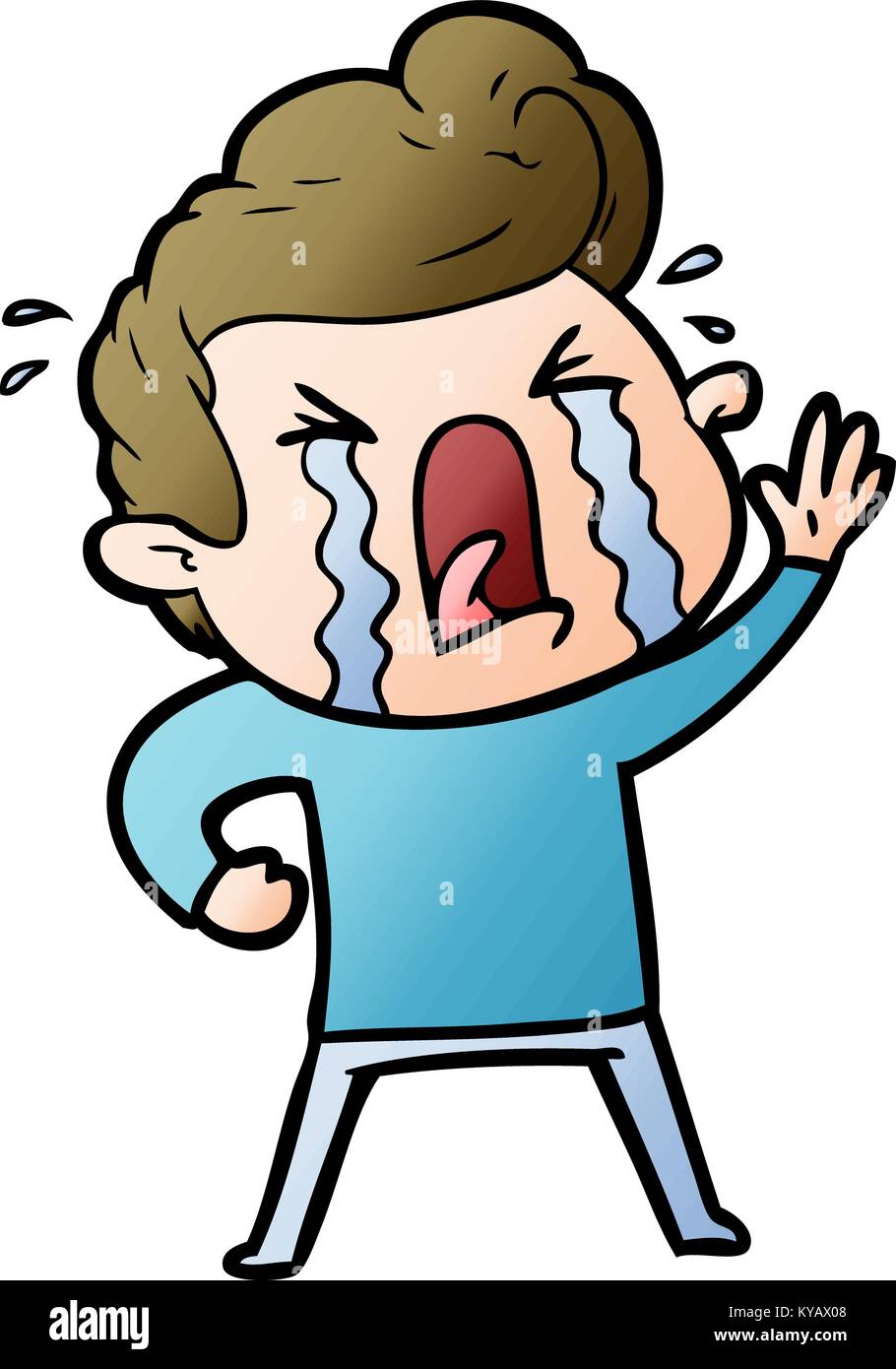 cartoon crying man Stock Vector Image & Art - Alamy
