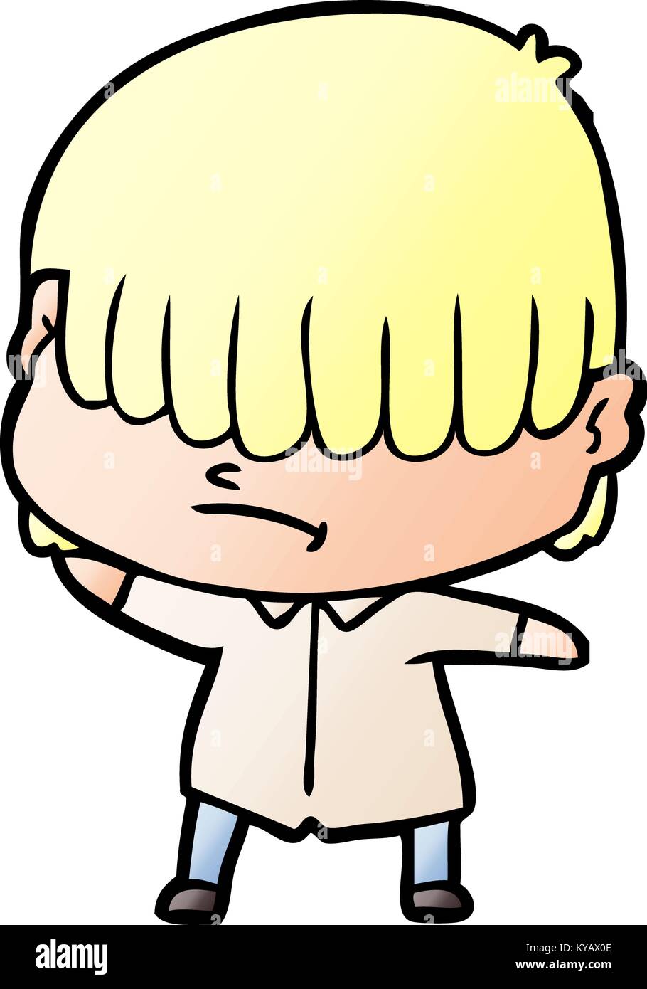 cartoon boy with untidy hair Stock Vector Image & Art - Alamy