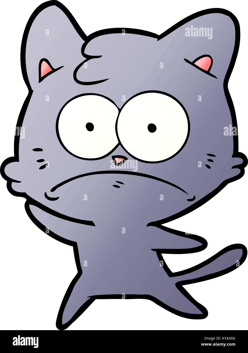 cartoon nervous cat Stock Vector Image & Art - Alamy