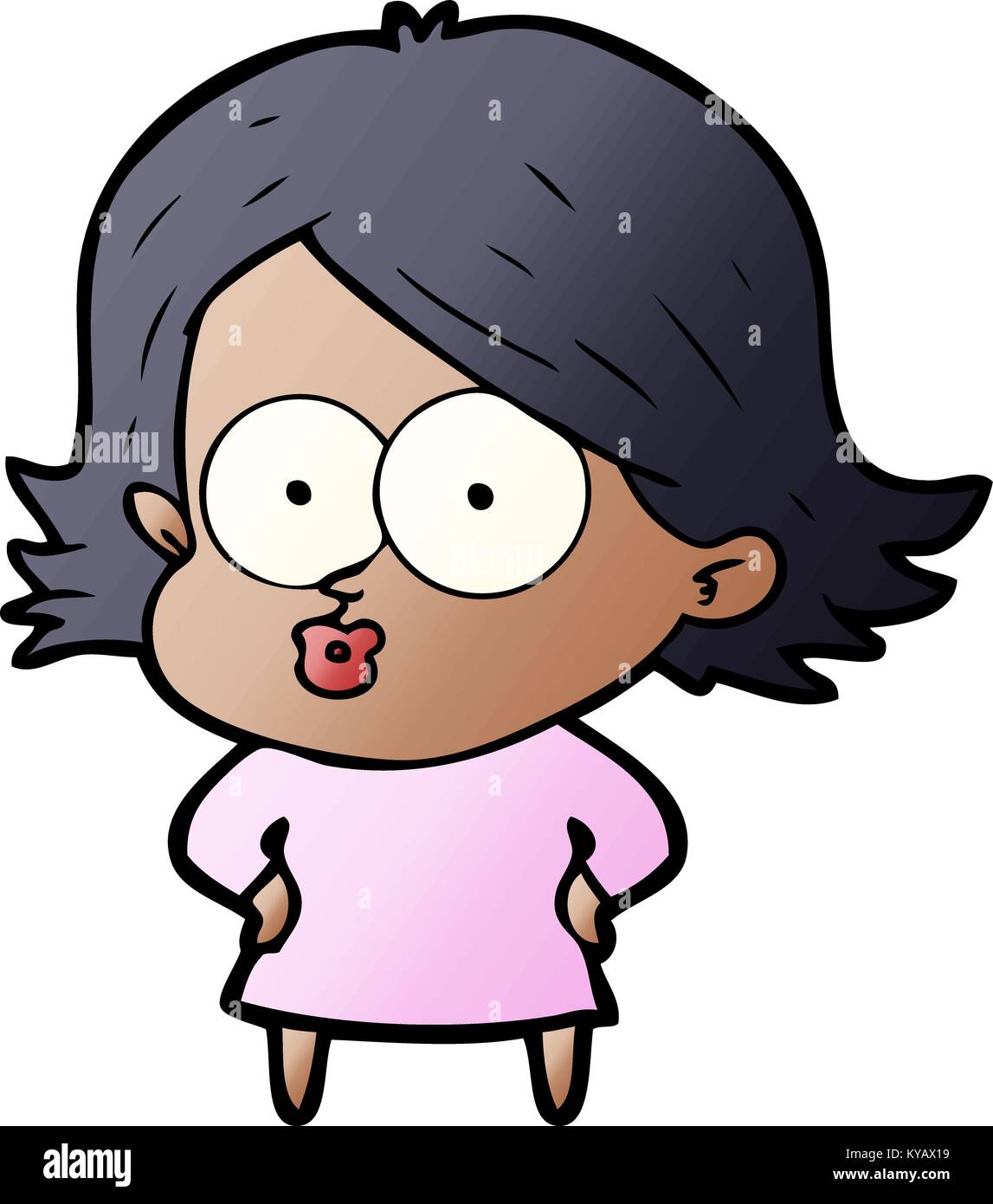 cartoon girl pouting Stock Vector Image & Art - Alamy