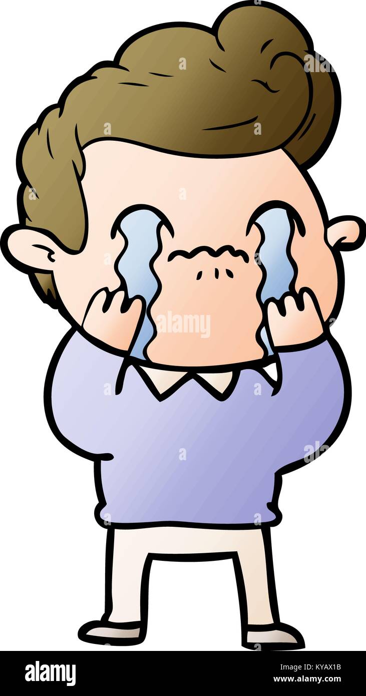 cartoon man crying Stock Vector Image & Art - Alamy