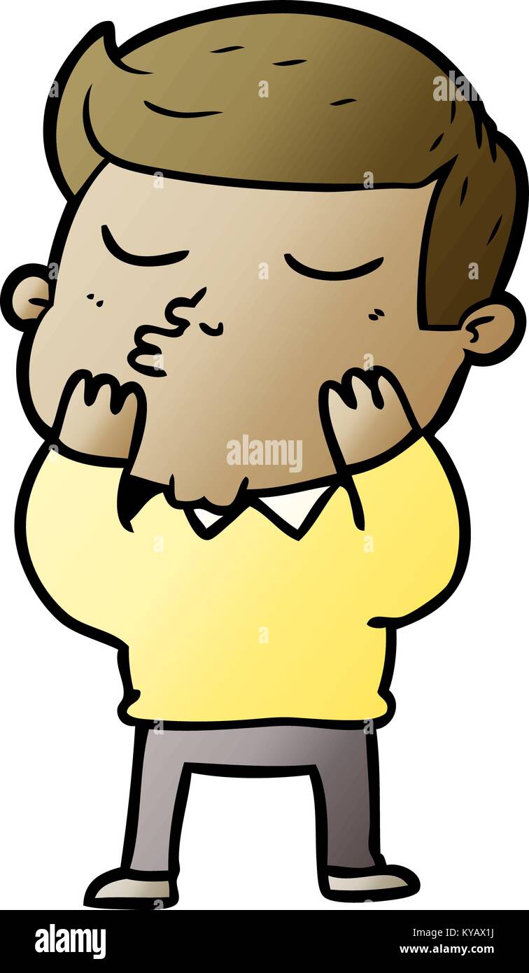 cartoon model guy pouting Stock Vector Image & Art - Alamy