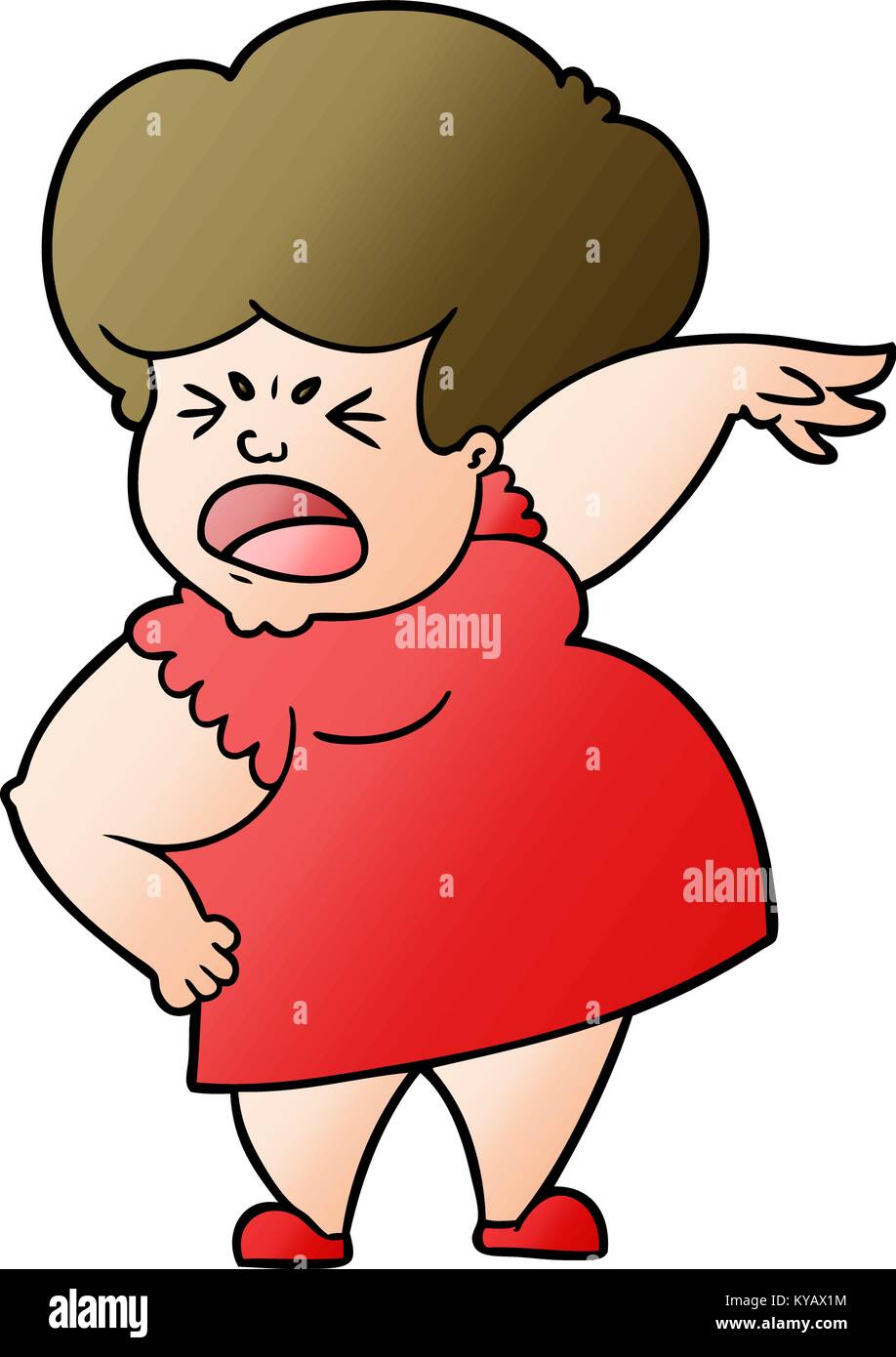 cartoon angry woman Stock Vector Image & Art - Alamy