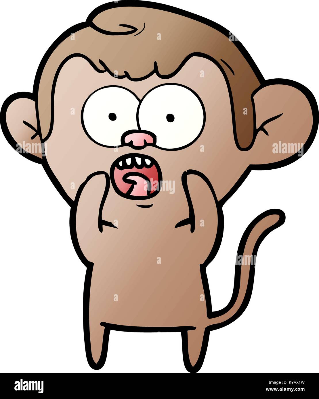 cartoon shocked monkey Stock Vector Image & Art - Alamy