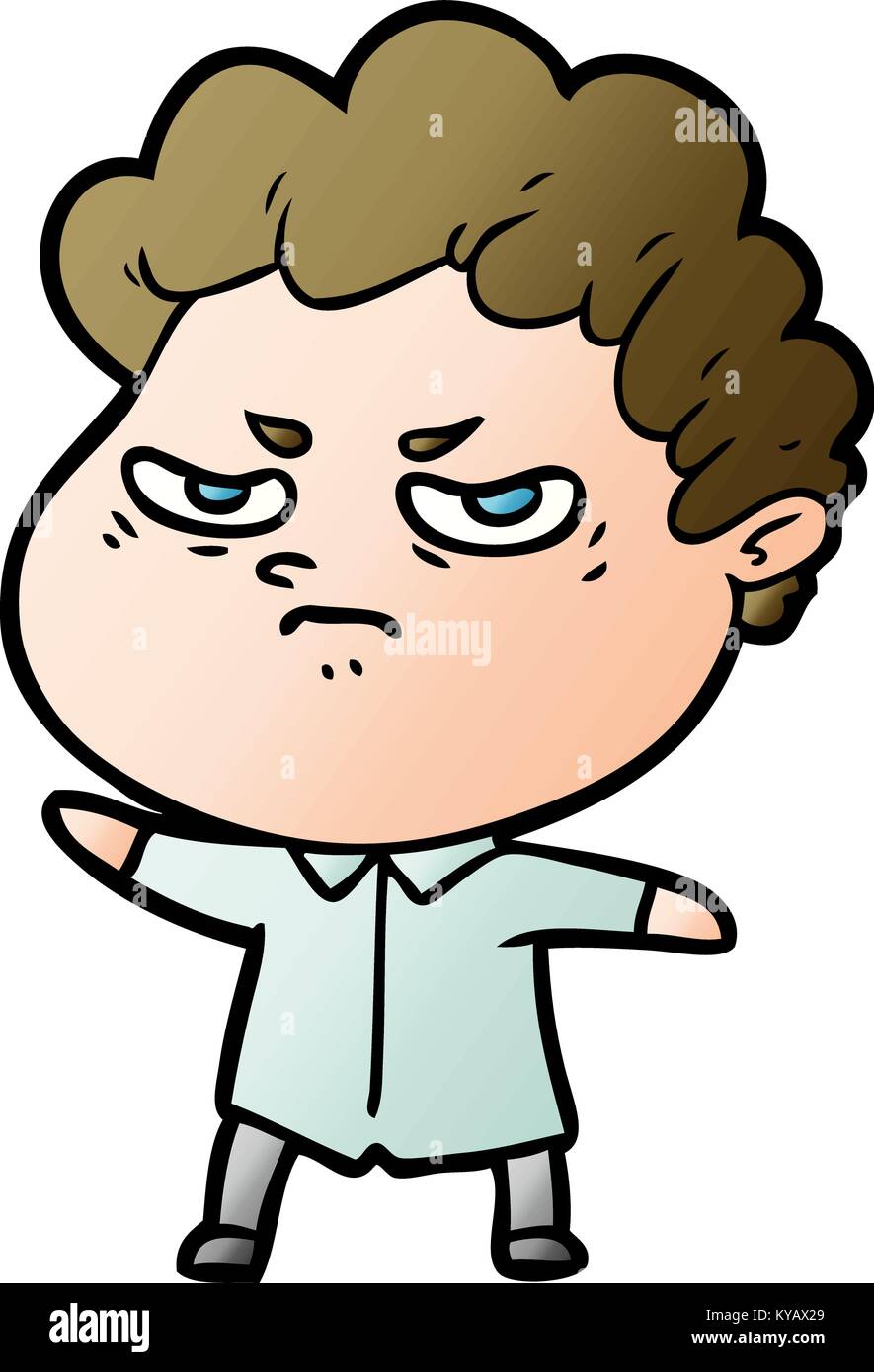 Cartoon Of Angry Man High Resolution Stock Photography and Images - Alamy