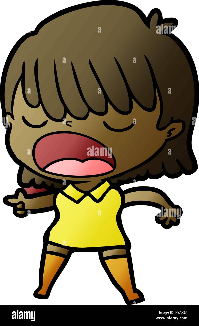 cartoon woman talking loudly Stock Vector Image & Art - Alamy
