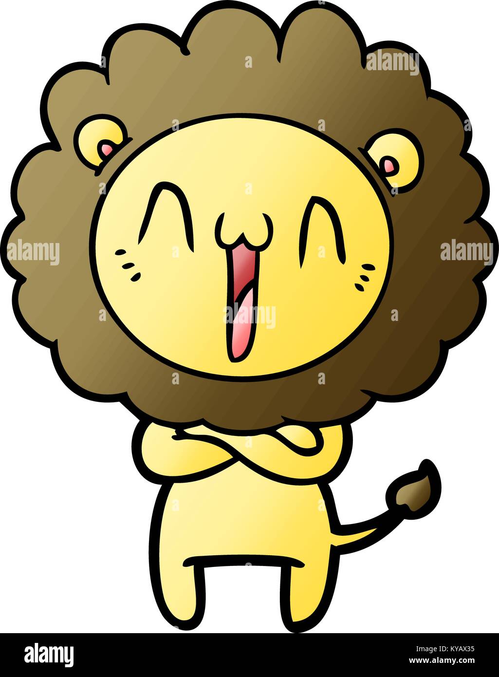 happy cartoon lion Stock Vector Image & Art - Alamy