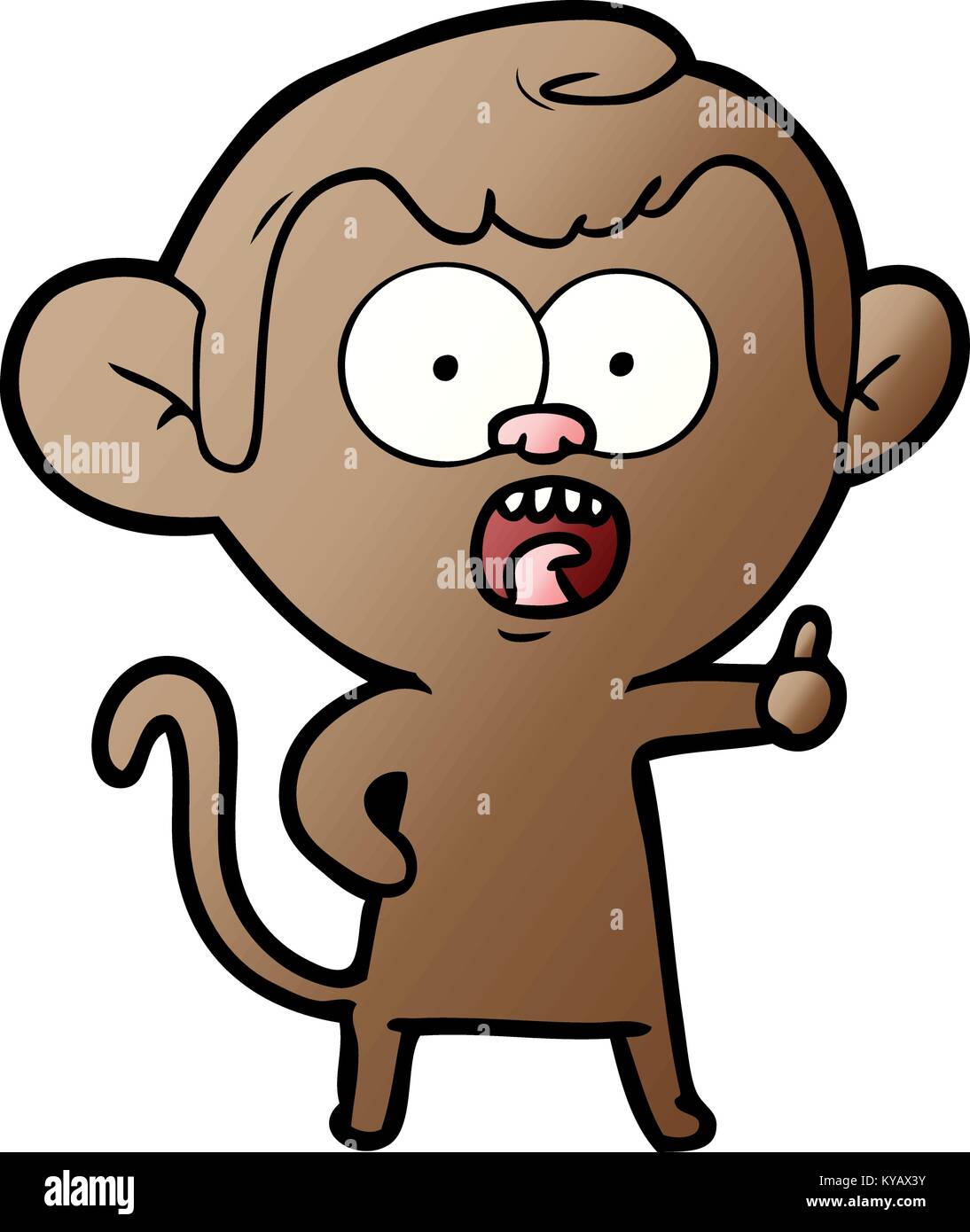 cartoon shocked monkey Stock Vector Image & Art - Alamy