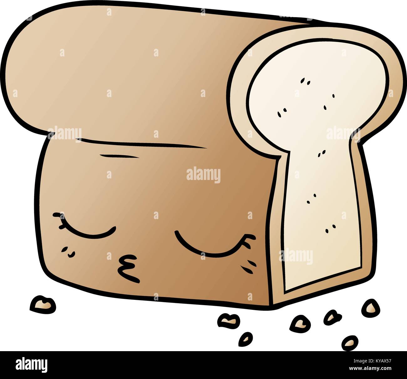 cartoon loaf of bread Stock Vector Image & Art - Alamy