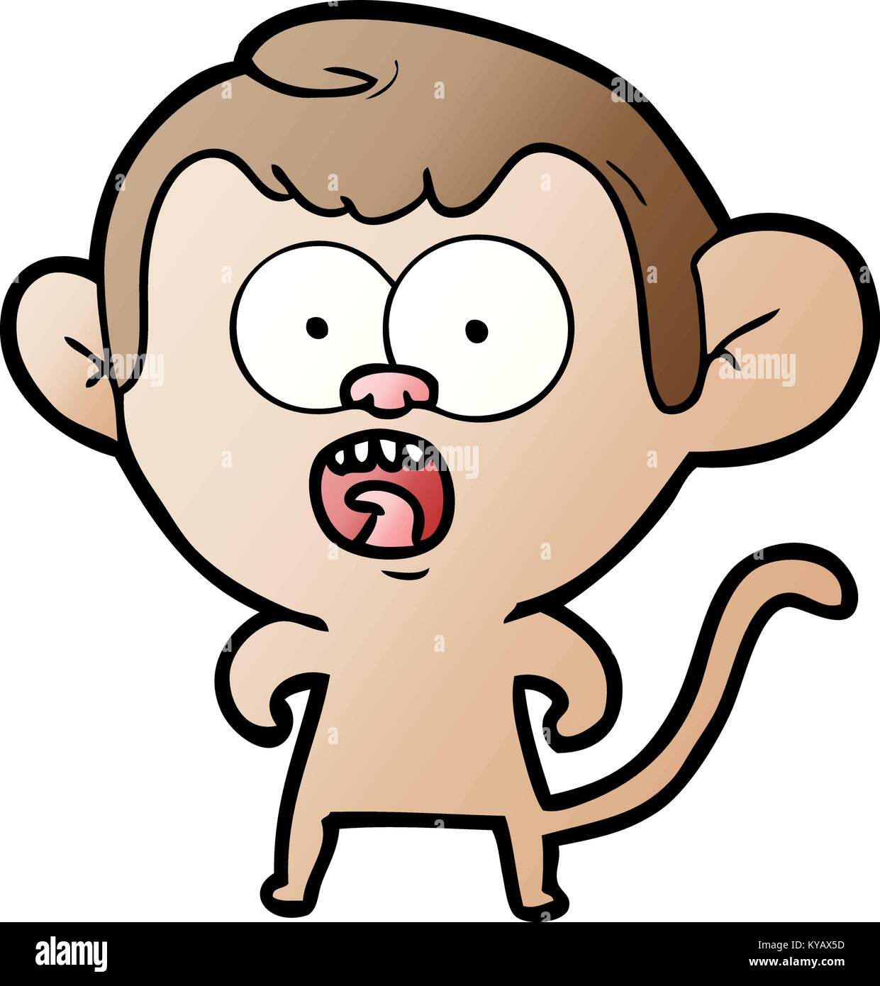 cartoon shocked monkey Stock Vector Image & Art - Alamy