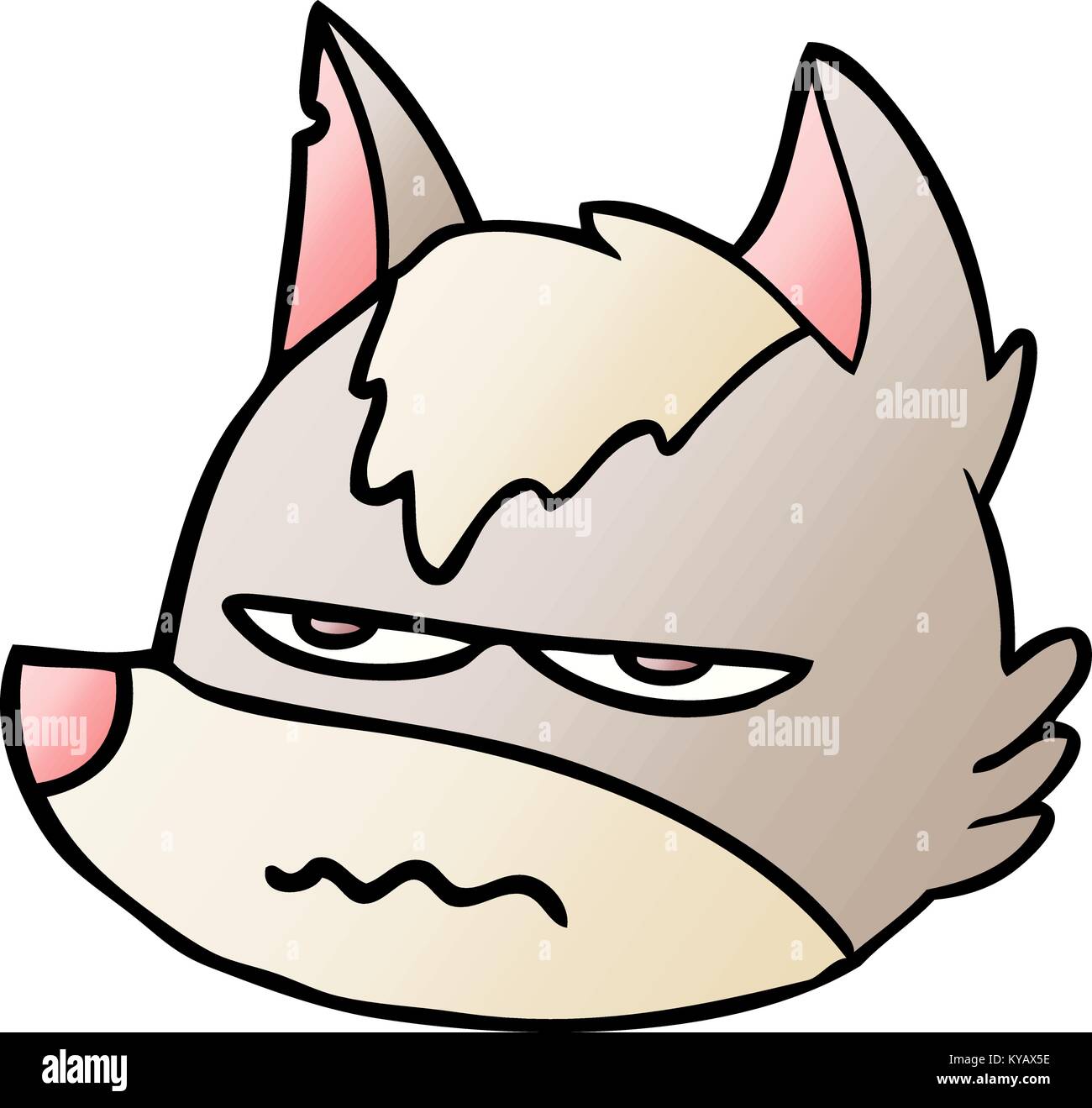 cartoon annoyed wolf face Stock Vector Image & Art - Alamy