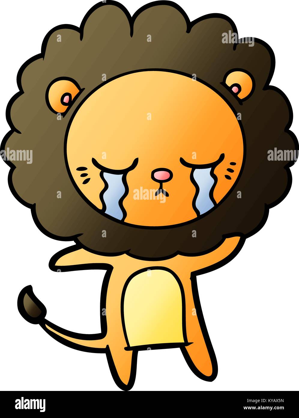 crying cartoon lion Stock Vector Image & Art - Alamy