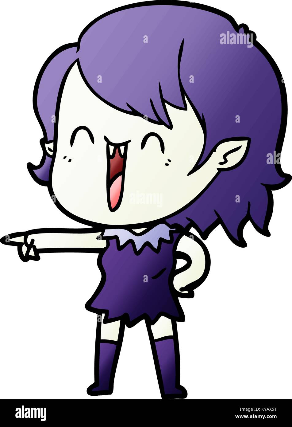 cute cartoon happy vampire girl Stock Vector Image & Art - Alamy