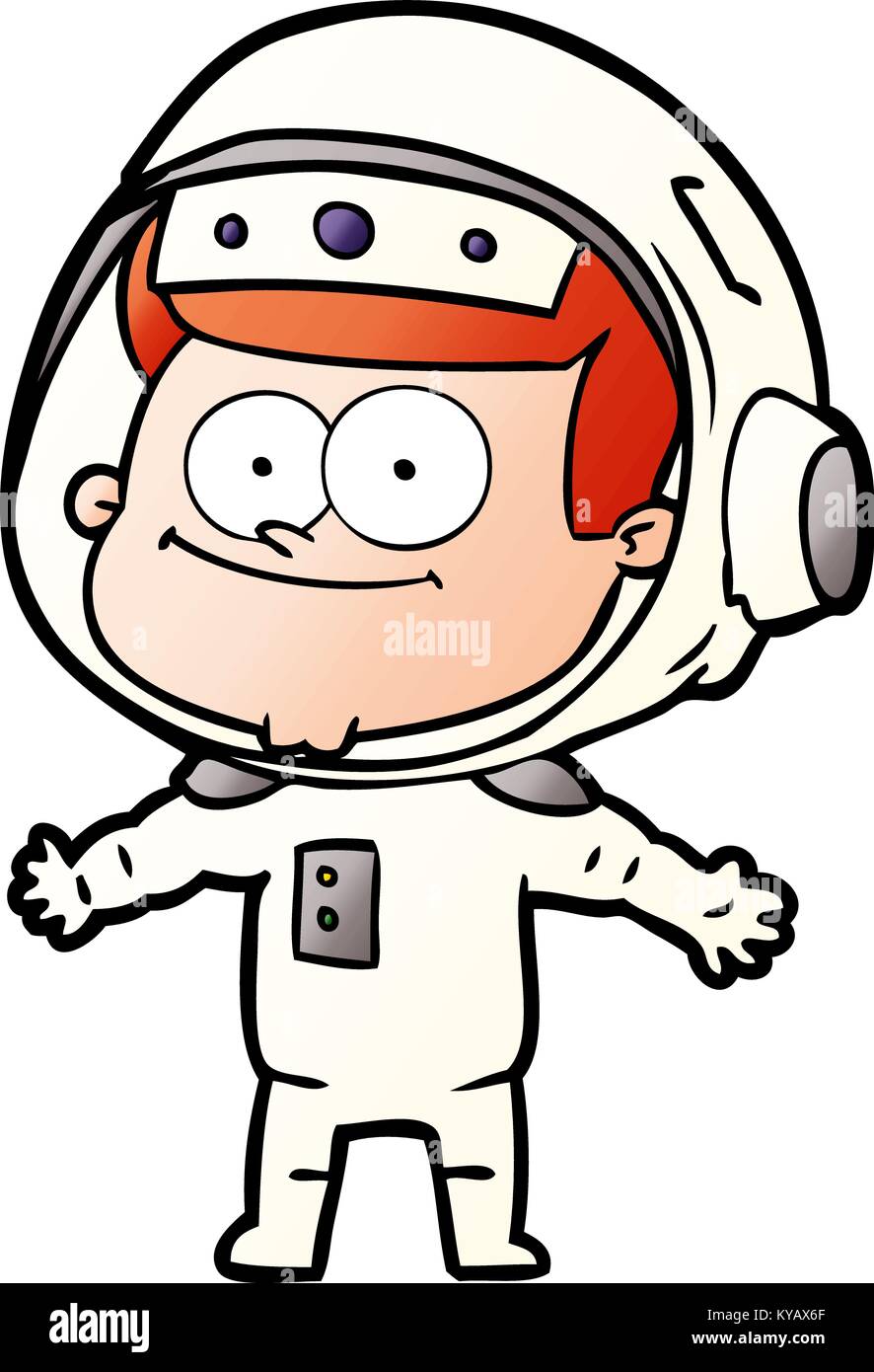 happy astronaut cartoon Stock Vector Image & Art - Alamy