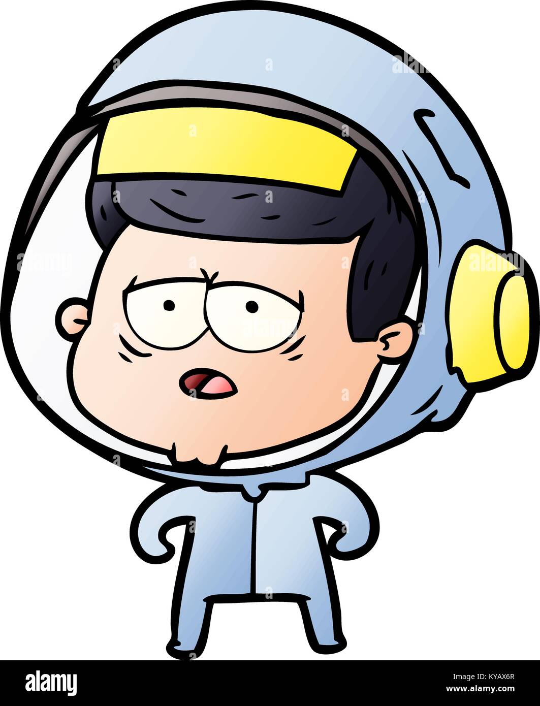 cartoon tired astronaut Stock Vector Image & Art - Alamy