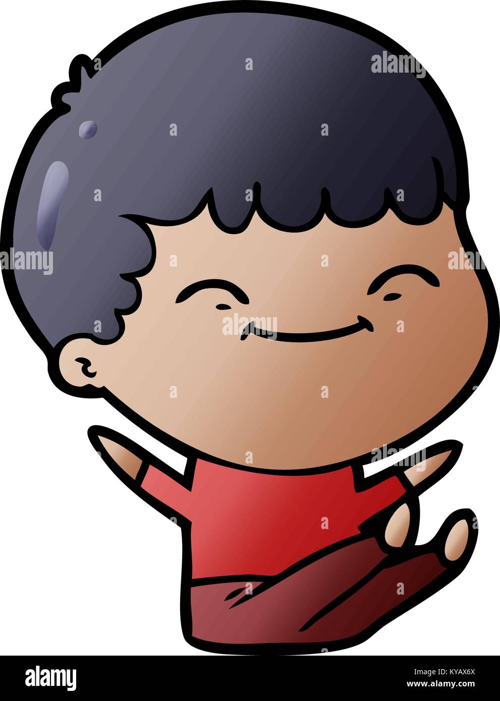 cartoon happy boy Stock Vector Image & Art - Alamy